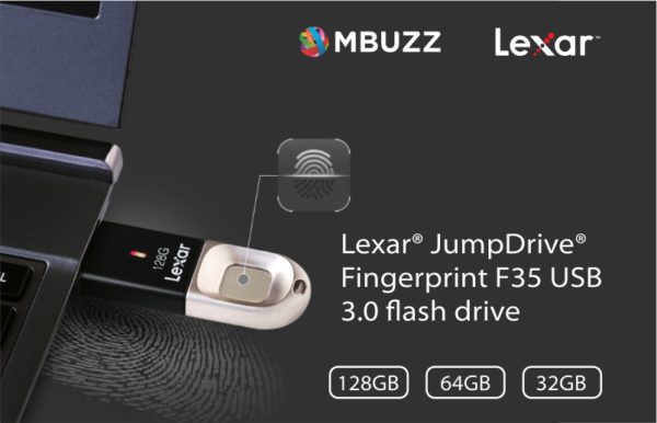 Lexar JumpDrive Fingerprint F35 USB in Dubai - MBUZZ Technologies